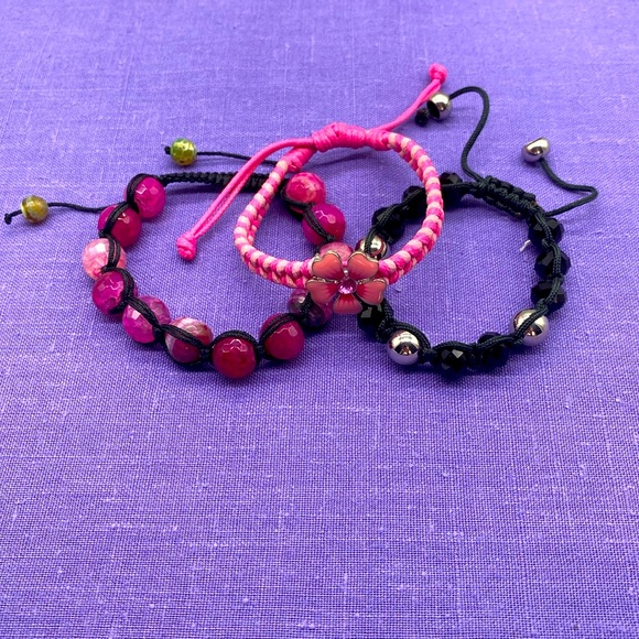 Handmade | Jewelry | Vintage Adjustable Pull String Bracelets In Floral ...